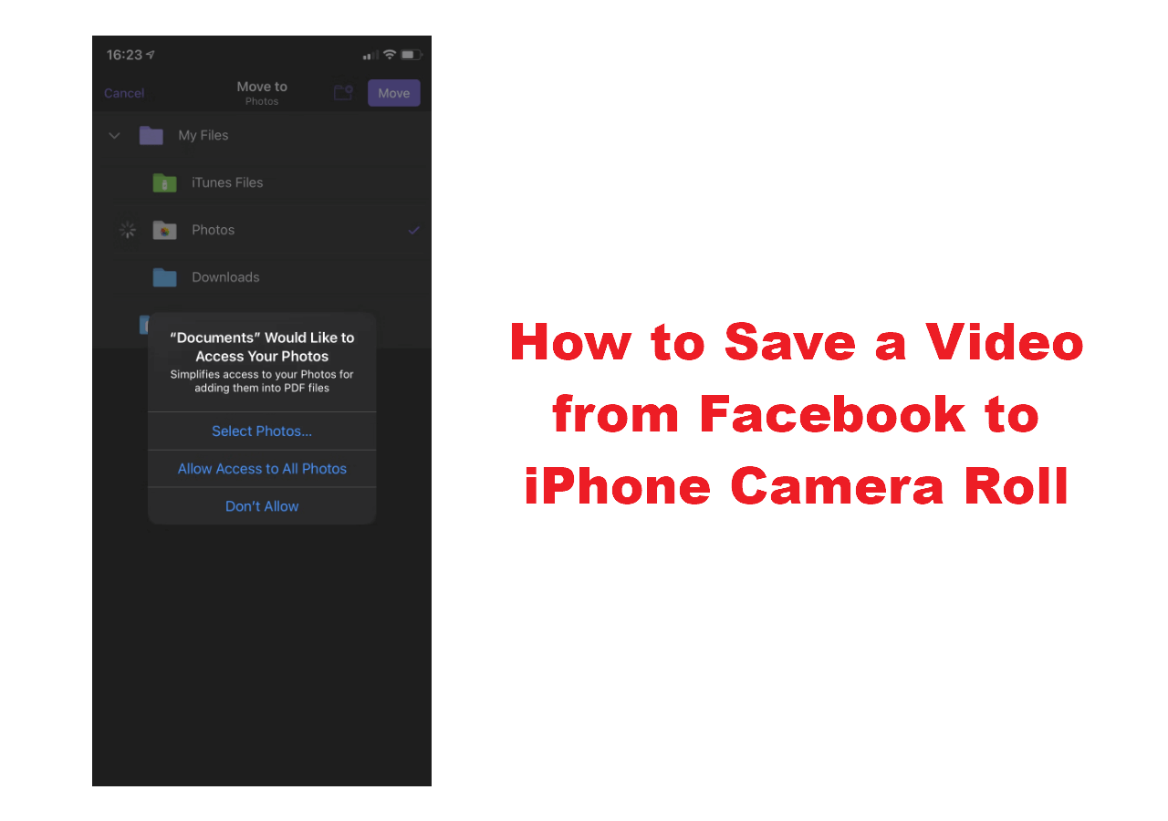 How to Save a Video from Facebook to Camera Roll on iPhone