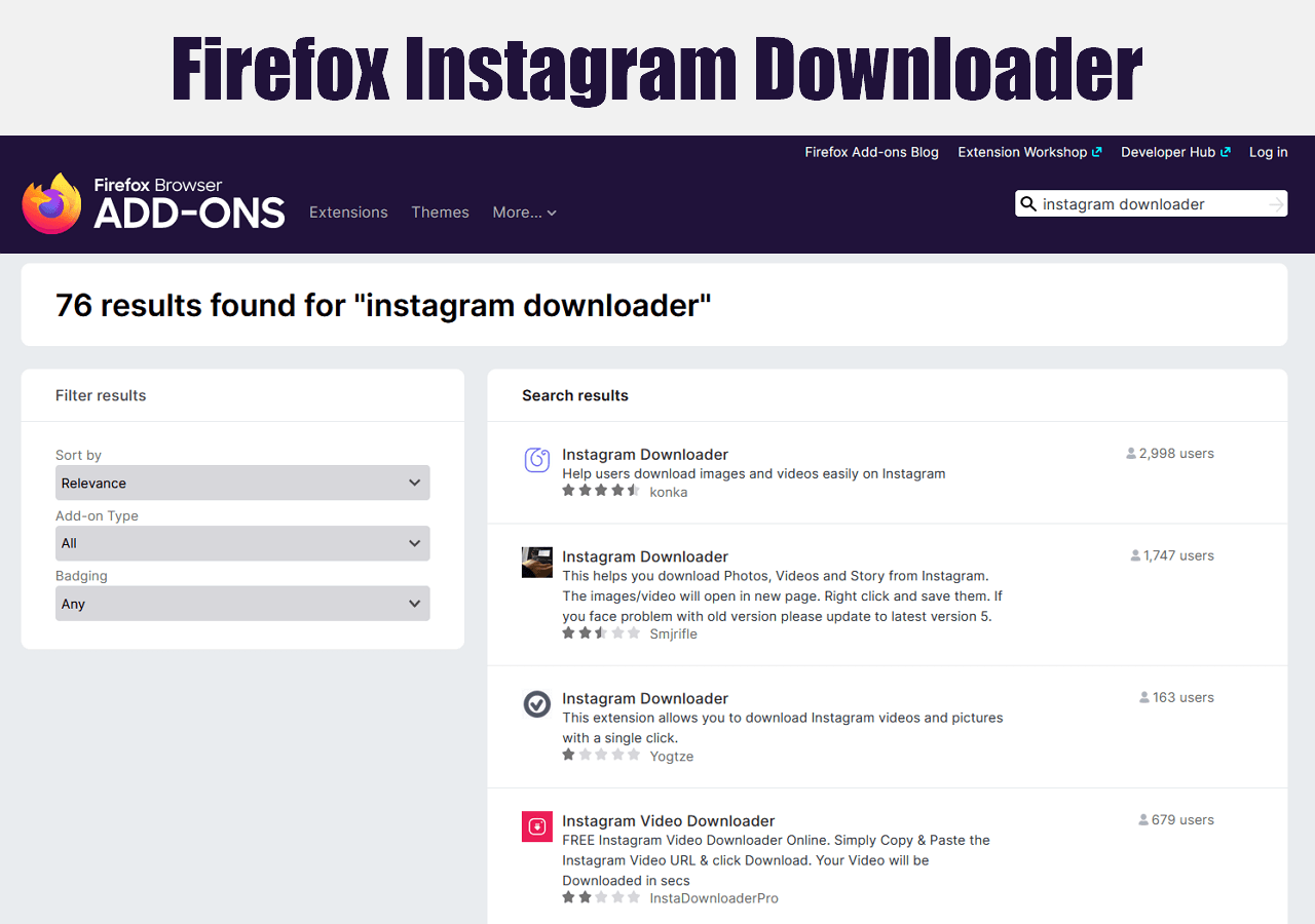 Instagram Downloader Firefox: 3 Picks in 2025 Instagram Downloader Firefox: 3 Picks in 2025