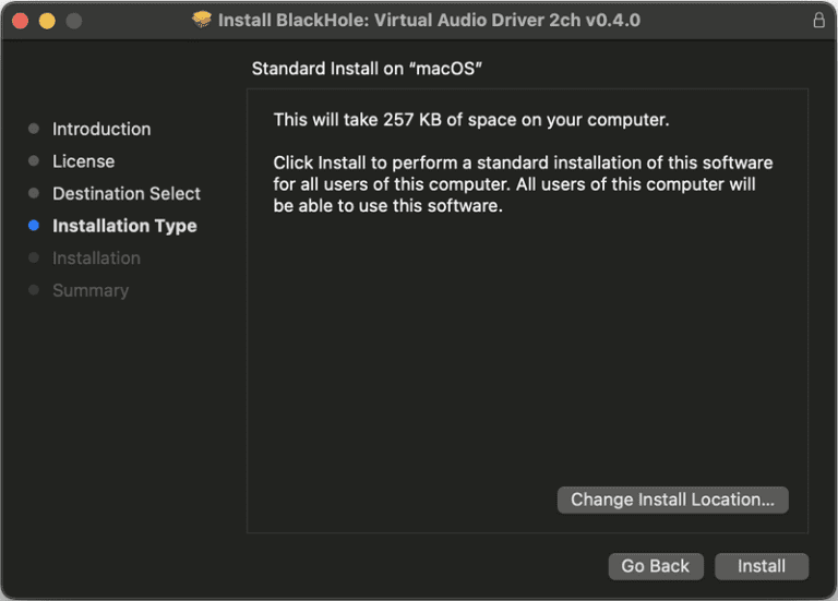 BlackHole Virtual Audio Driver Installation Guide