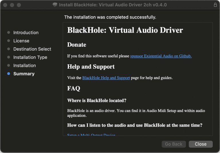 BlackHole Virtual Audio Driver Installation Guide
